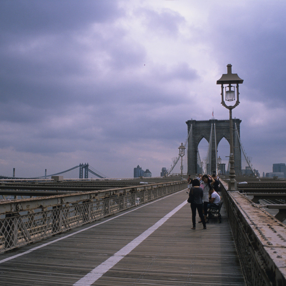 Crossing Brooklyn Bridge - David McNamara
